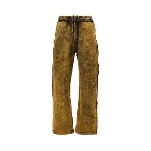 DIESEL® Cotton-blend Relaxed Fit Track Pants - Yellow