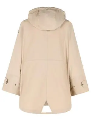 Moncler Bruerra' Cape In Beige Cotton Blend