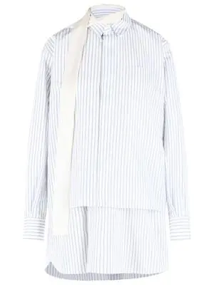 Sacai Cotton Blend Mini Dress - White
