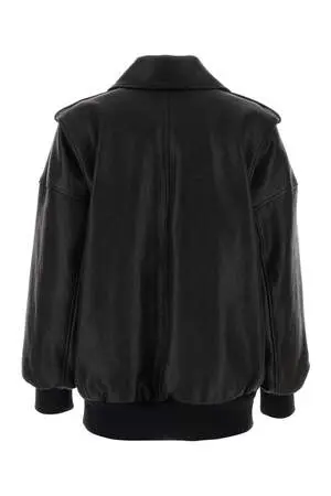 Alexander McQueen Leather Oversize Jacket