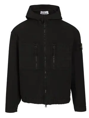 Stone Island Organic Cotton Ripstop Hooded Overshirt