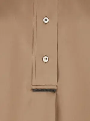 Brunello Cucinelli Stretch Silk Button Down Collar Shirt