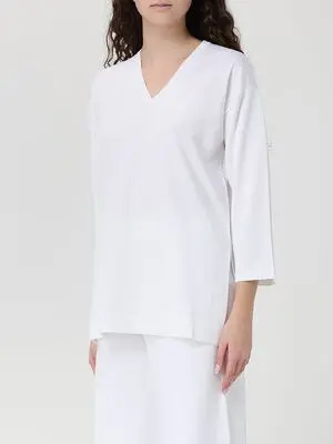 Max Mara Viscose Blend V-neck Knit Top