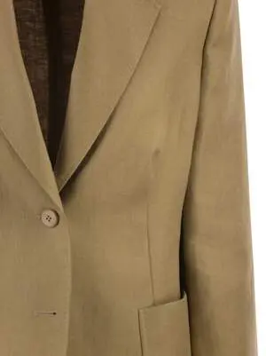 Max Mara Mxmvolonta Pure Linen Fabric Blazer