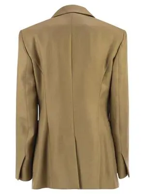 Max Mara Linen Fabric Blazer - Cream