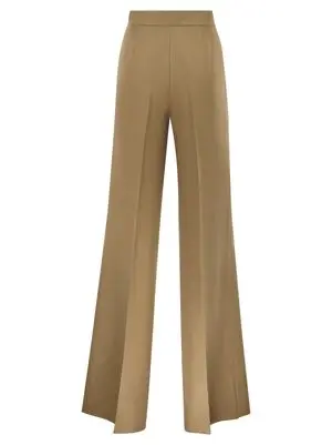 Max Mara Mxmbadesse Wide-leg Linen Trousers - Cream