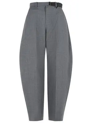 Sacai Grey Wool Trousers - Gray
