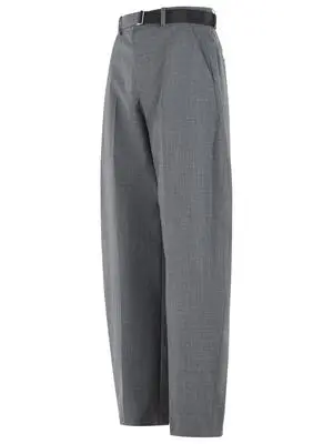 Sacai Grey Wool Trousers