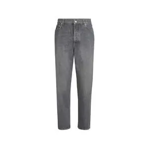 Brunello Cucinelli Grey Denim Regular & Straight-leg Jeans - Gray