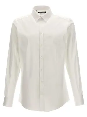Dolce & Gabbana Logo Embroidery Shirt - White
