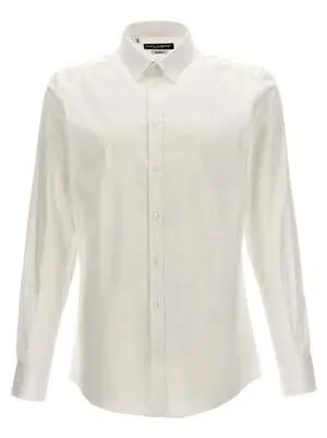 Dolce & Gabbana Logo Embroidery Shirt - White