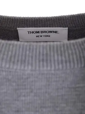 Thom Browne Milano Stitch Crew Neck Sweater - Gray