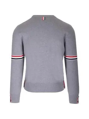 Thom Browne Milano Stitch Crew Neck Sweater - Gray