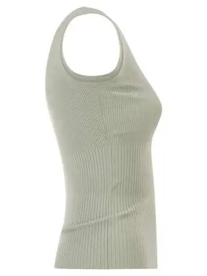 Max Mara Viscose Blend Yarn Top - Green