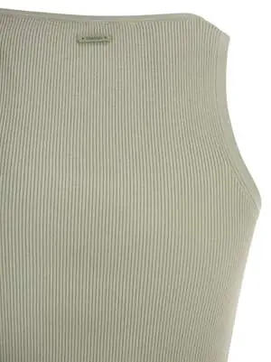 Max Mara Viscose Blend Yarn Top - Green