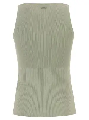Max Mara Viscose Blend Yarn Top - Green