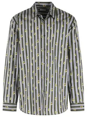 Dries Van Noten Caper' Lilac Cotton Shirt - Multicolor