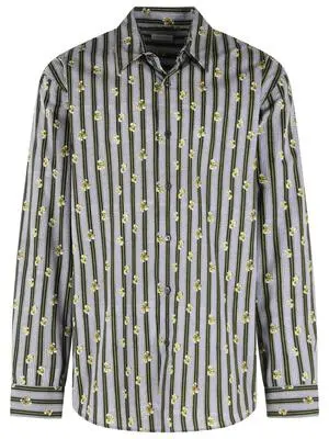 Dries Van Noten Caper' Lilac Cotton Shirt - Multicolor