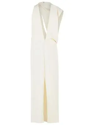 Sportmax Ebbri Asymmetrical Viscose Dress - Cream
