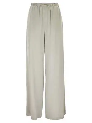 Max Mara Silk Crêpe De Chine Trousers - Green