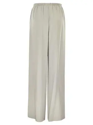 Max Mara Silk Crêpe De Chine Trousers - Green