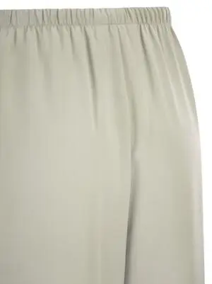 Max Mara Silk Crêpe De Chine Trousers - Green