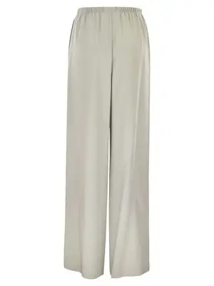 Max Mara Silk Crêpe De Chine Trousers - Green