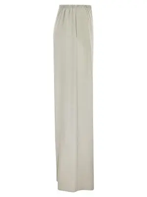 Max Mara Silk Crêpe De Chine Trousers - Green