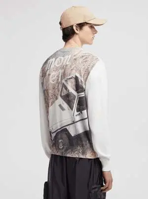 Moncler Graphic Car Print Cotton Sweater - Multicolor