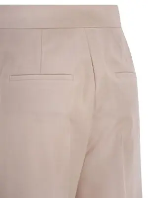 Max Mara Wide-leg Wool-blend Trousers - Pink