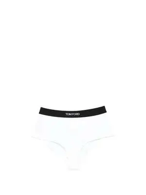 TOM FORD Briefs With Logo Waistband - White