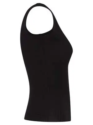 Max Mara Viscose Blend Yarn Top - Black