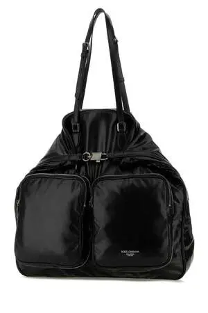 Dolce & Gabbana Leather Shopping Bag - Black