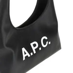 A.p.c. Faux Leather Ninon Baby Tote Bag - Black