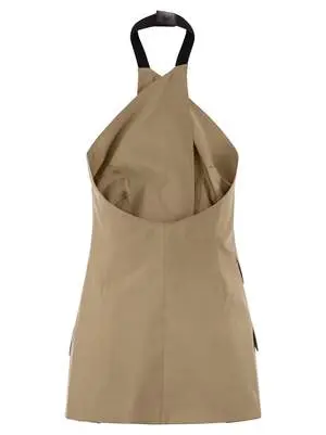 Max Mara Nuraghe Sleeveless Jacket In Wool And Silk Poplin - Brown