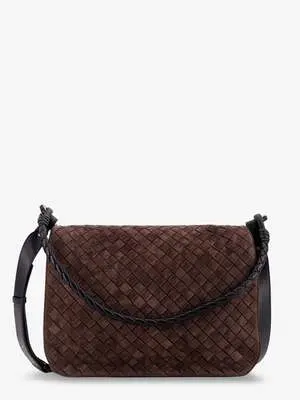 Bottega Veneta Intrecciato Suede Shoulder Bag - Multicolor