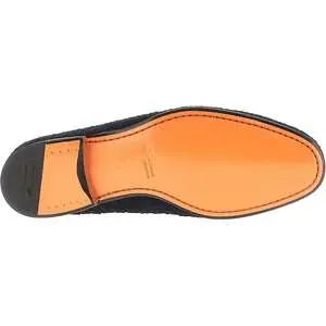 Santoni Carlo' Suede Leather Penny Loafers