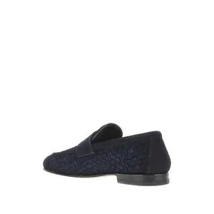 Santoni Carlo Suede Leather Penny Loafers - Blue