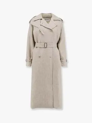 Max Mara Mxspedaggi Linen Trench - Multicolor