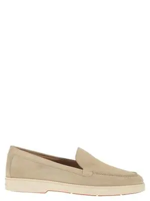 Santoni Yaltamoc Suede Loafer - Cream
