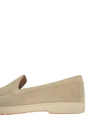 Santoni Yaltamoc Suede Loafer - Cream