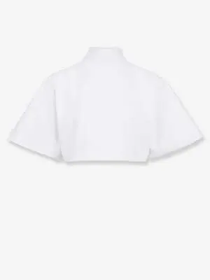 Alaïa Cotton Crop T-shirt - Multicolor
