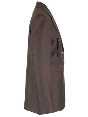 Loewe Linen Single-breasted Tailored Jacket