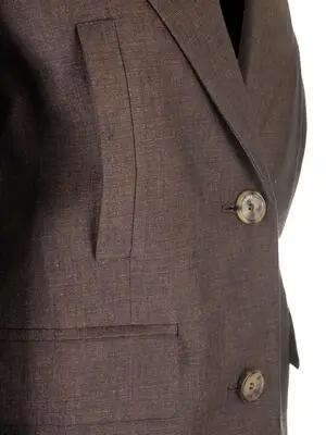 Loewe Linen Single-breasted Tailored Jacket
