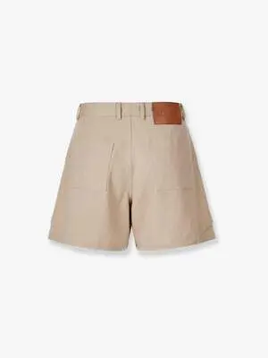 Loewe Relaxed Fit Cotton Shorts - Cream