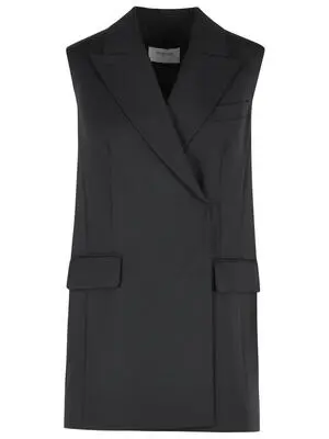 Sportmax Albero' Virgin Wool Blend Vest - Black