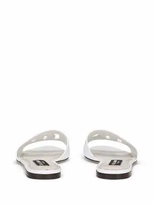 Dolce & Gabbana Leather Sandals With Dg Logo