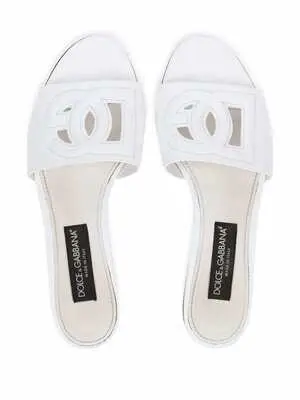 Dolce & Gabbana Leather Sandals With Dg Logo