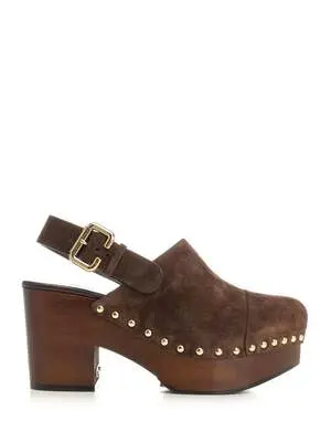 Chloé Jeannette Clogs - Brown