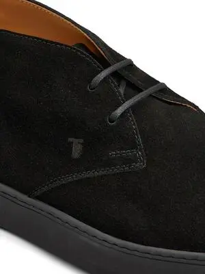 TOD'S Suede Winter Gommino Desert Boots - Black